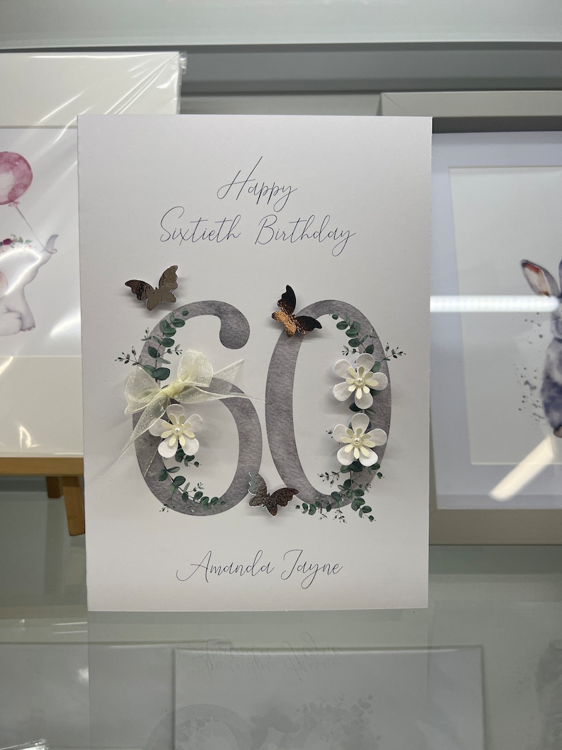 Personalised 60th Birthday Card, Eightieth Card, Personalised 60th ...