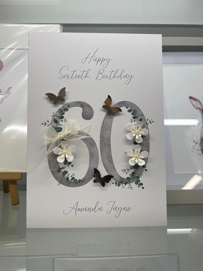 Personalised 60th Birthday Card, Eightieth Card, Personalised 60th ...
