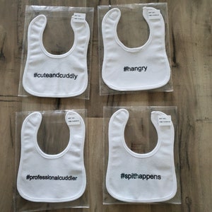 Cute # Hashtag Baby Bib Phrases - Etsy