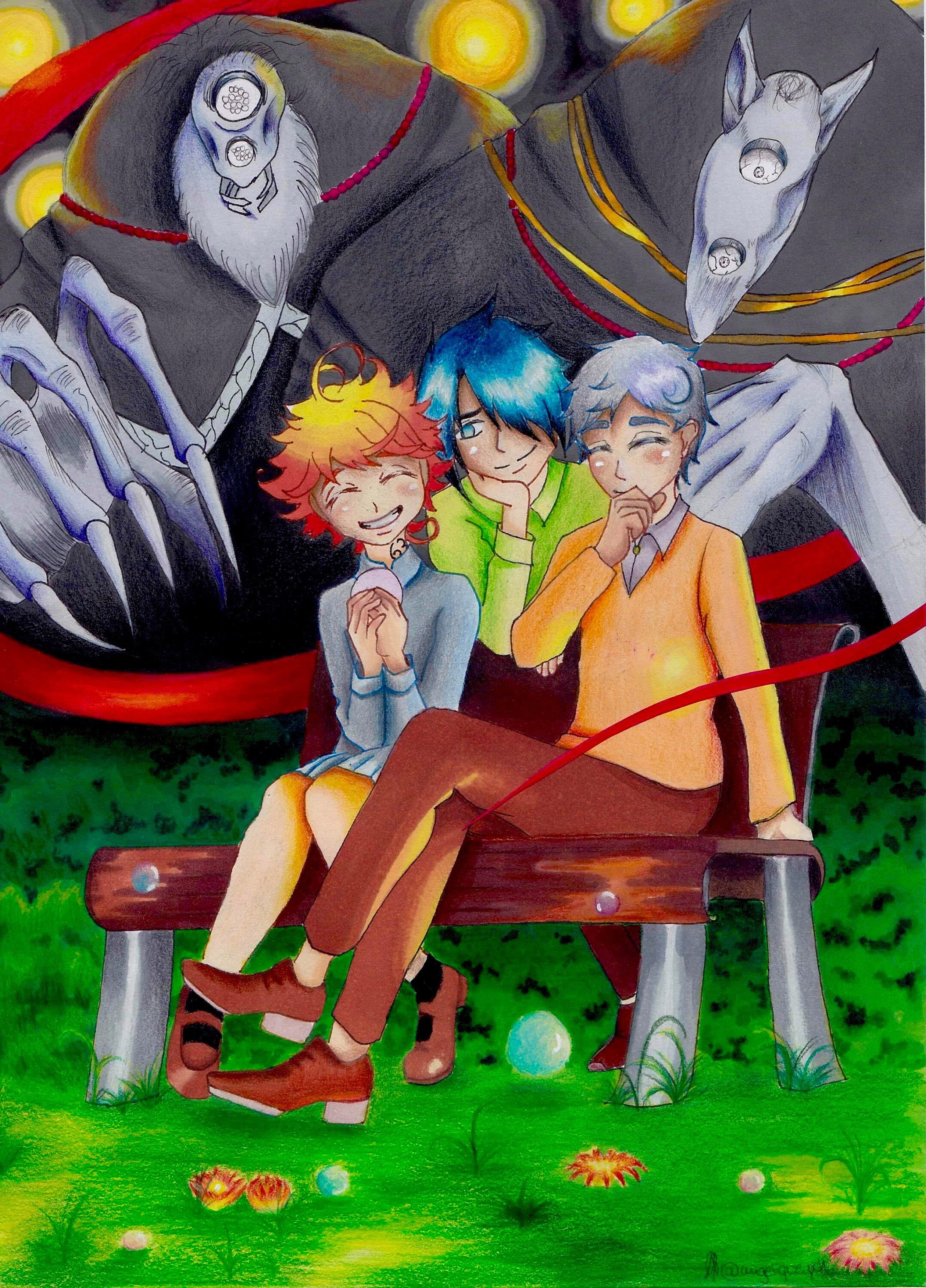 Poster drawing the promised neverland | Etsy