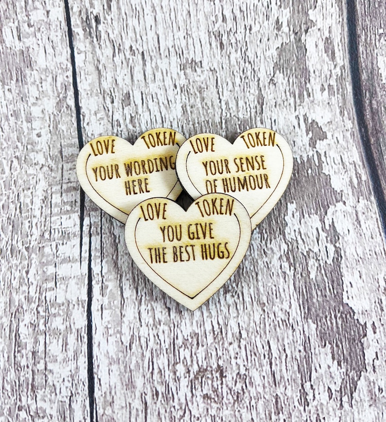 Reasons Why I Love You Heart Shaped Love Tokens, Personalised Tokens ...