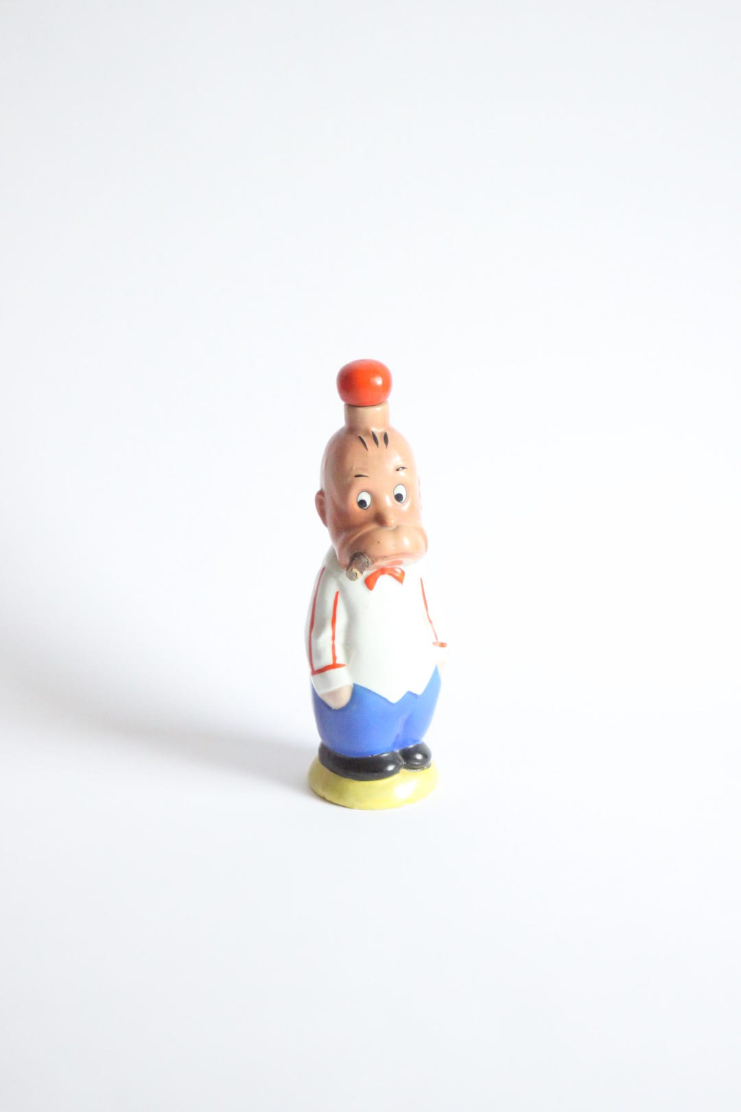 A Decanter Depicting Silent Sam Adamson. by Goebel Germany. Figurine ...