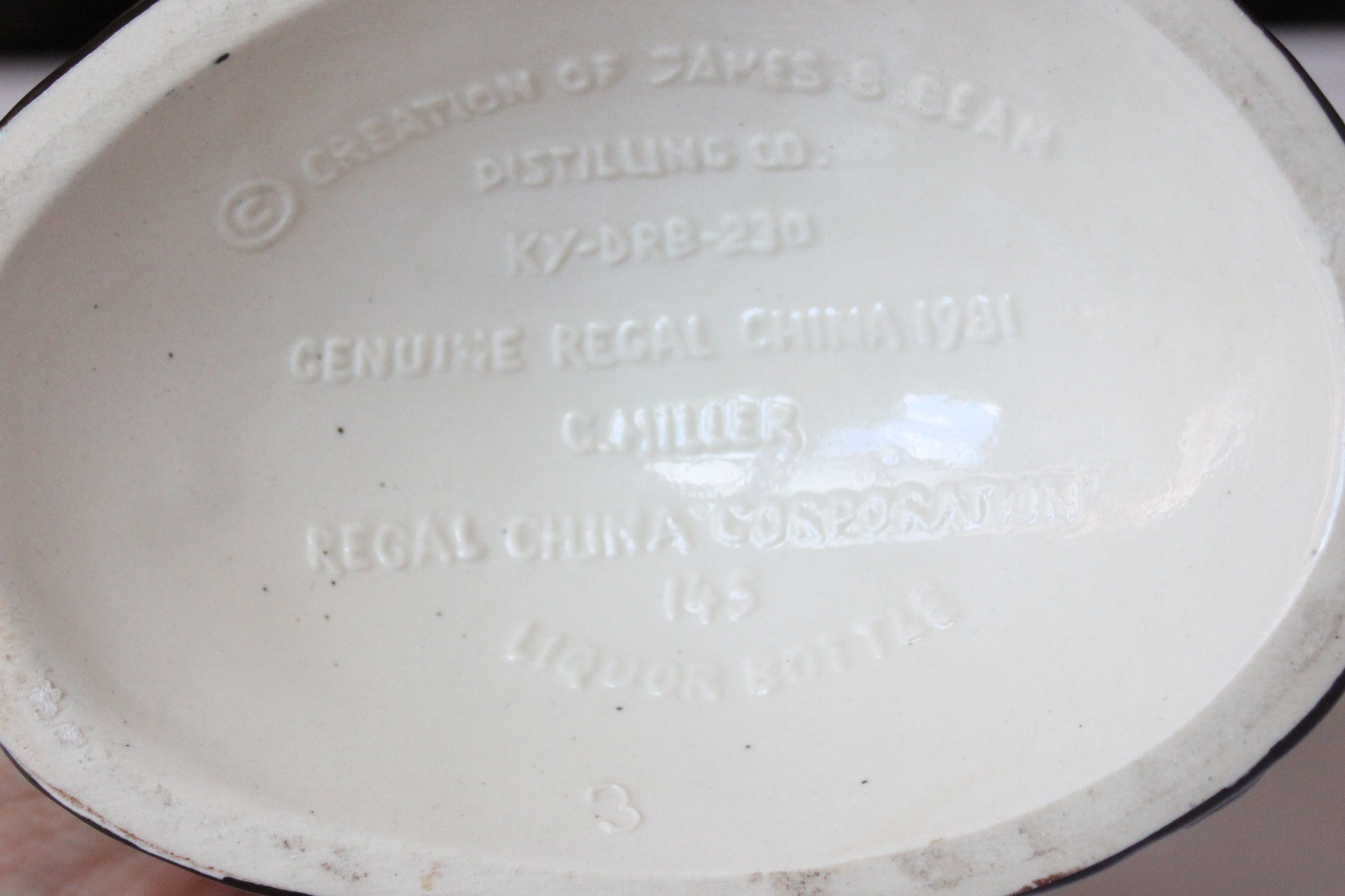 Jim Beam Cowboy Bottle Porcelain Advertising | James B Beam Regal China ...
