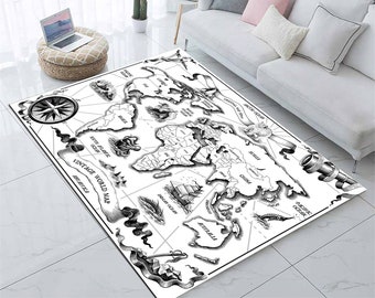 Old World Map Rug - Etsy