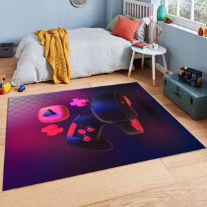 Gamer Room Decor Area Rug, Video Game Controller, Design Gamer Room ...