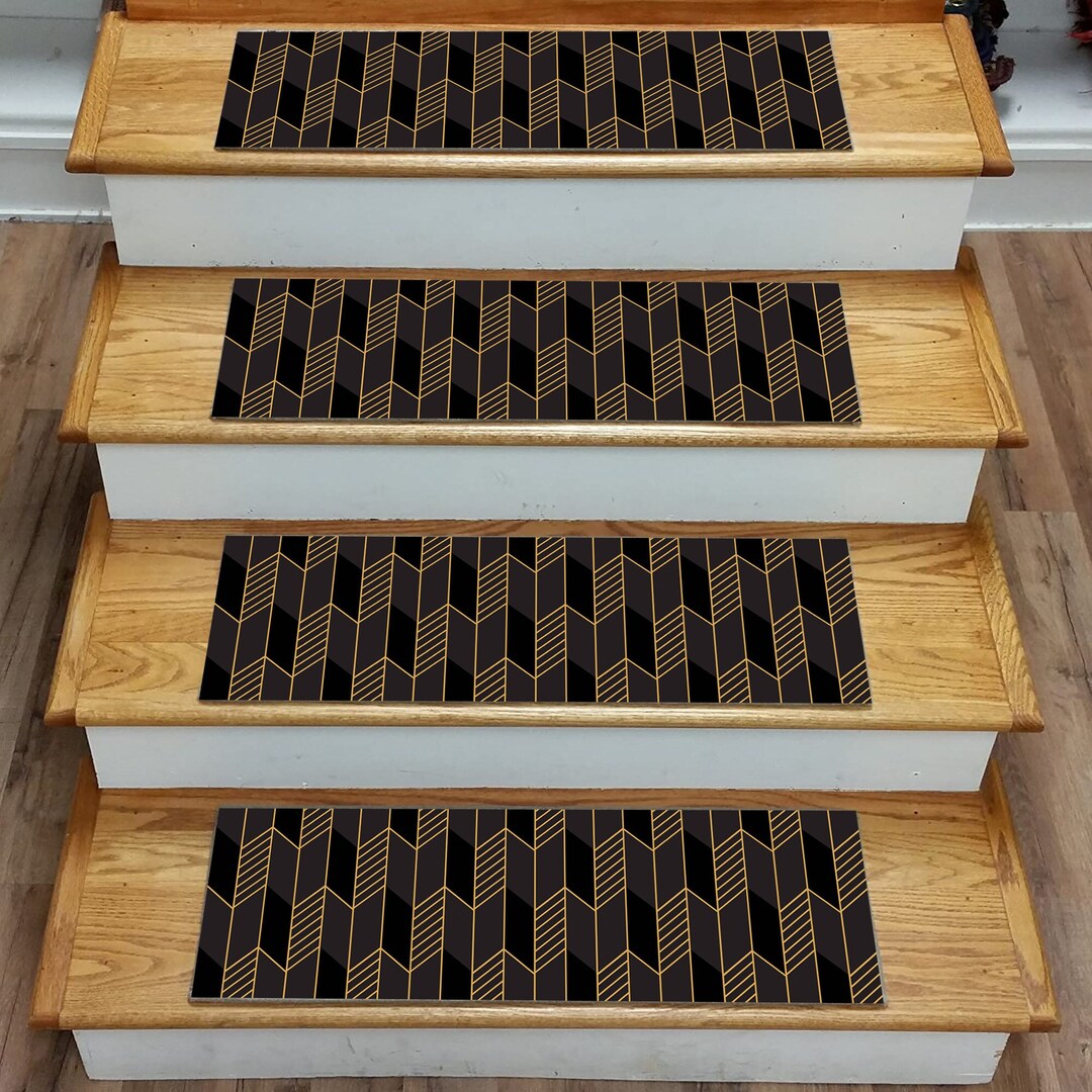 Gradient Stair Treads,geometric Art Decor Stair Rug,stair Carpet,modern ...