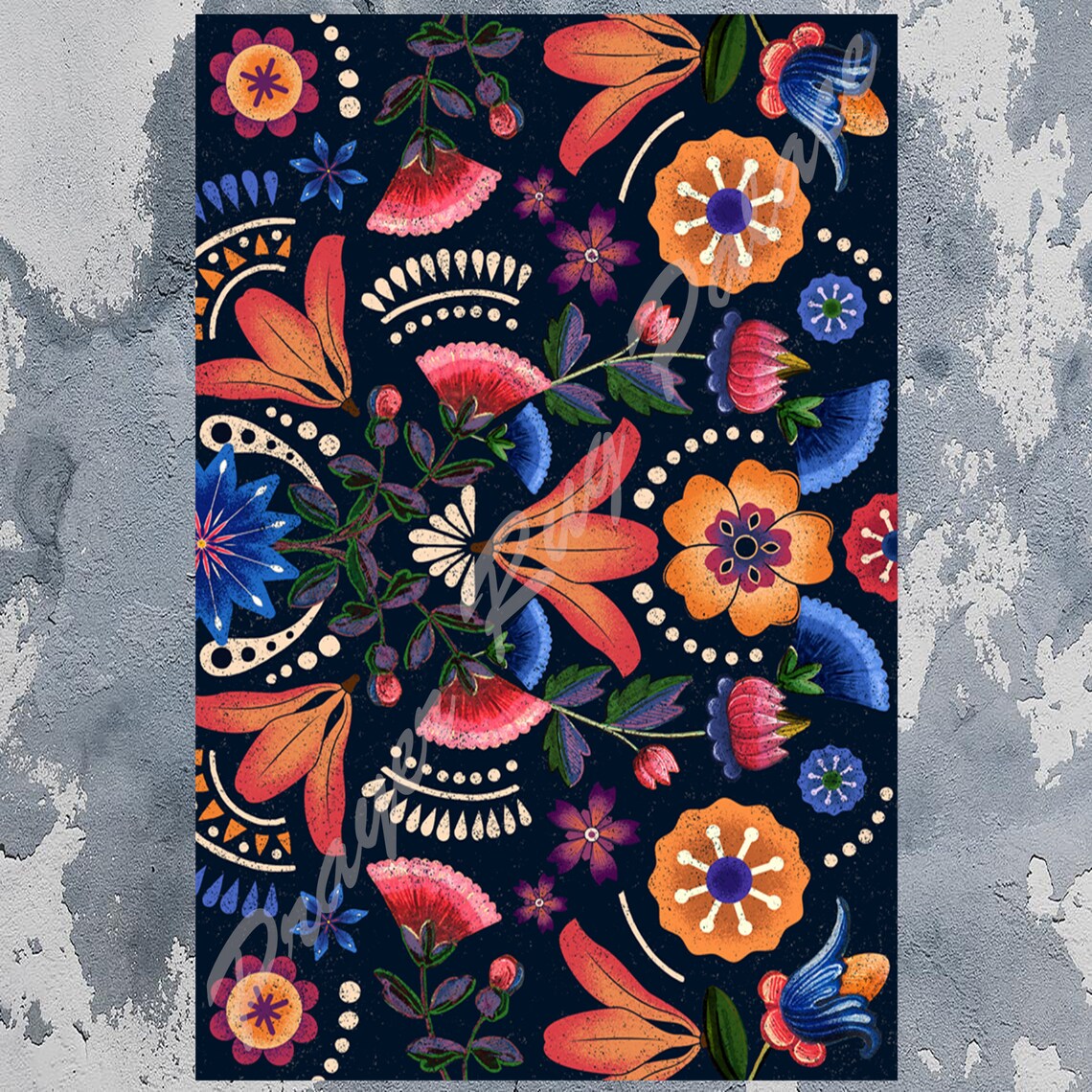 Mexican Ethnic Flower Pattern Rug Mexican Rug Ethnic - Etsy