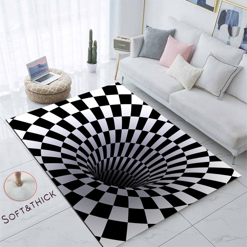 Optical Illusion Optical Illusion Rug Rectangular Floor Mat - Etsy