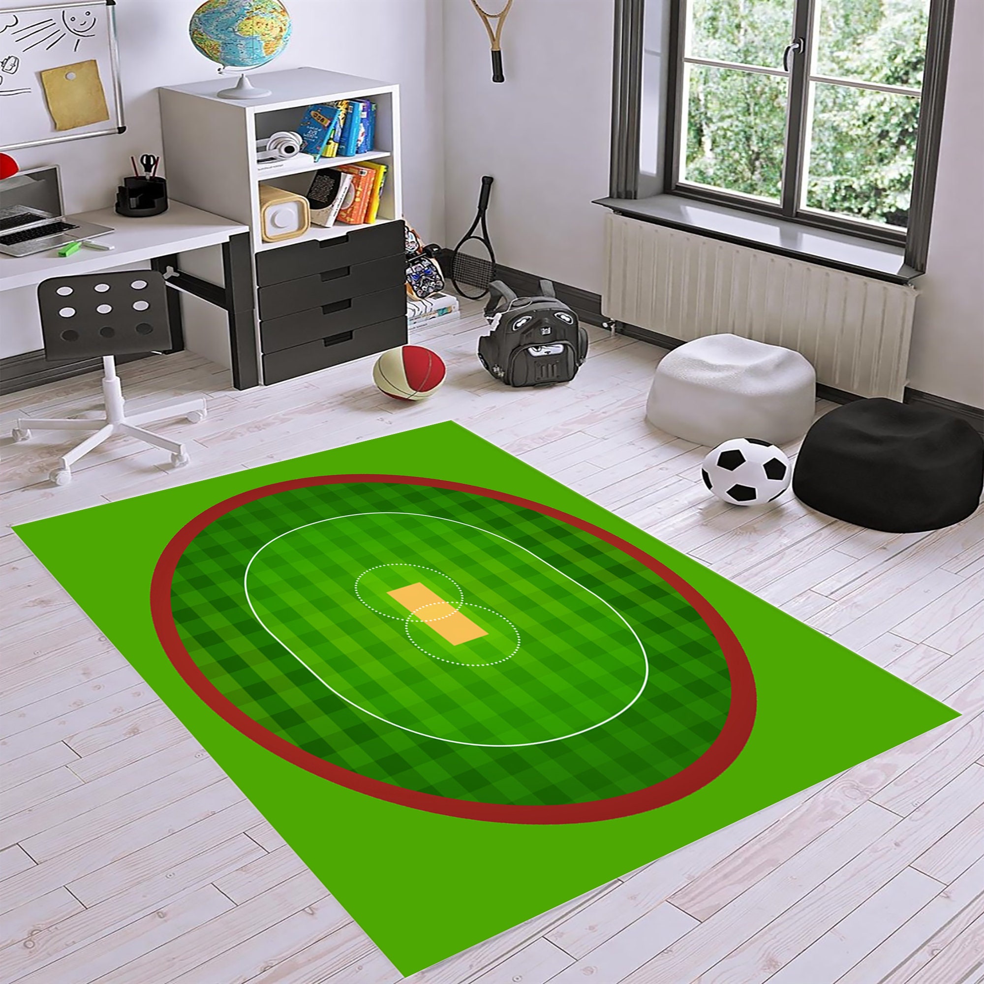 Cricket Ground Cricket Rug Cricket Ground Rug Kids Decor - Etsy