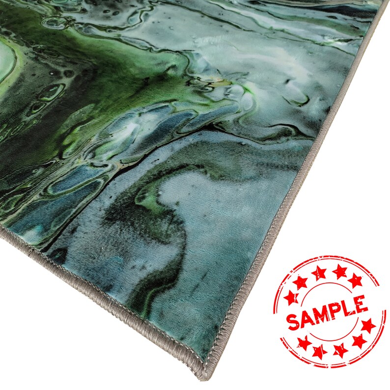 Blue Gold Marble Royal Blue Marble Area Rug Abstract Floor - Etsy