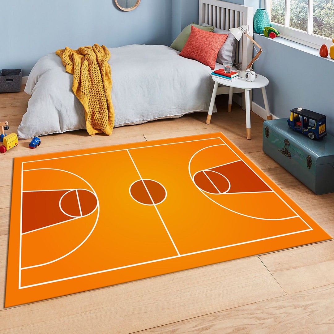 Basketball Court Rug, Art Decor, Game Rug Carpet,children Play Time ...