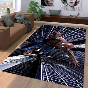 Spiderman Rug, Spider Man, Spiderman, Kids Room Rug, Comics, Custom Rug ...