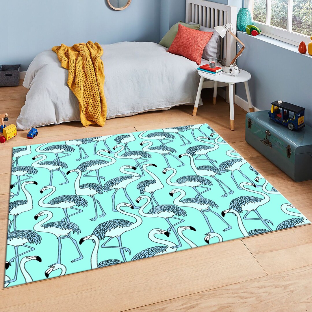 Flamingo, Coastal Flamingos, Beach House Flamingo, Rectangular Rug ...