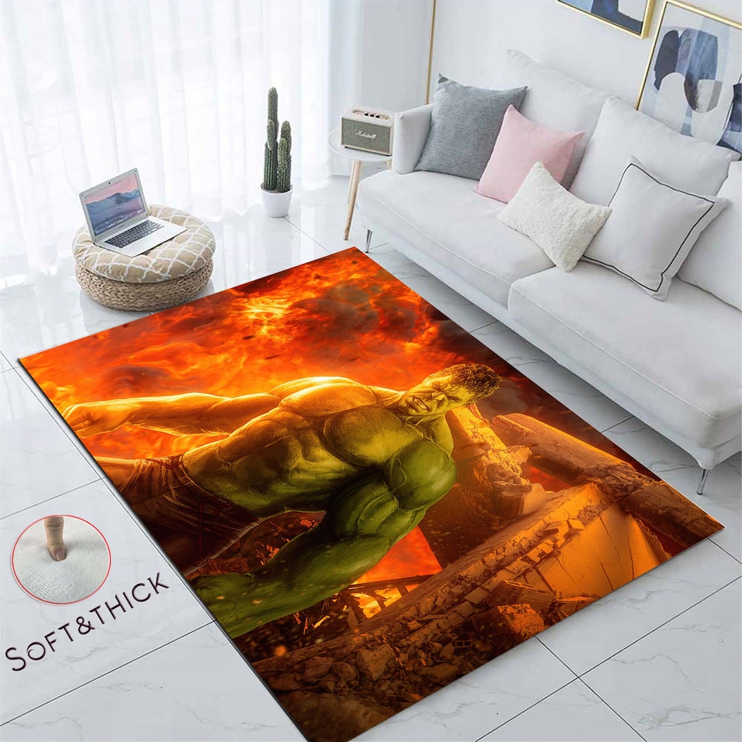Hulk, Hulk Rug, the Incredible Hulk Rug, Illustration, Hulk Room Decor ...