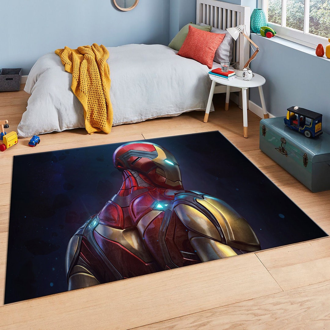 Iron Man, Iron, Man, Cinematic Universe, Unisex Rug, Iron Man Cartoon ...