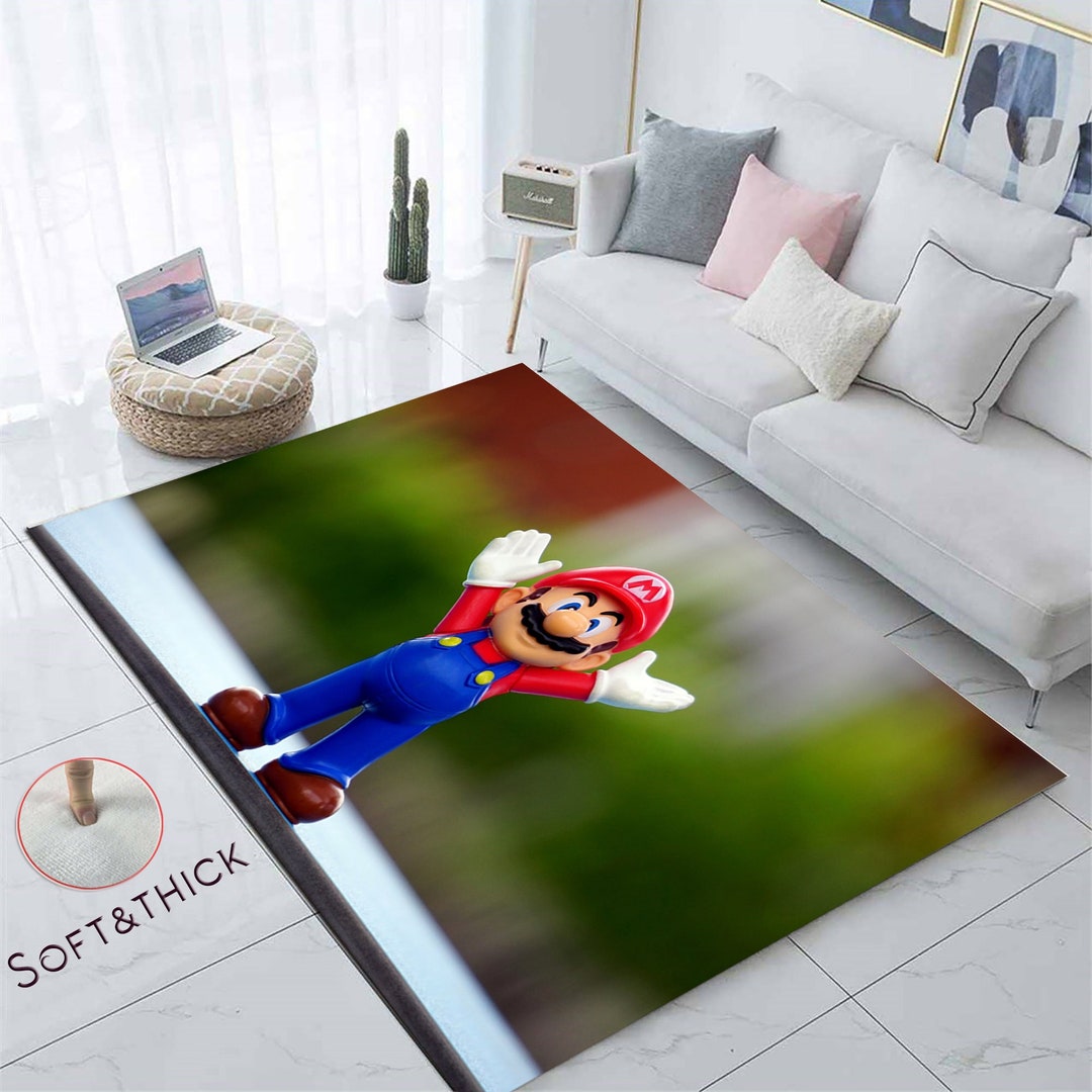 Super Mario, Super Mario Rug, Rug for Kids Room, Room Decor, Player ...