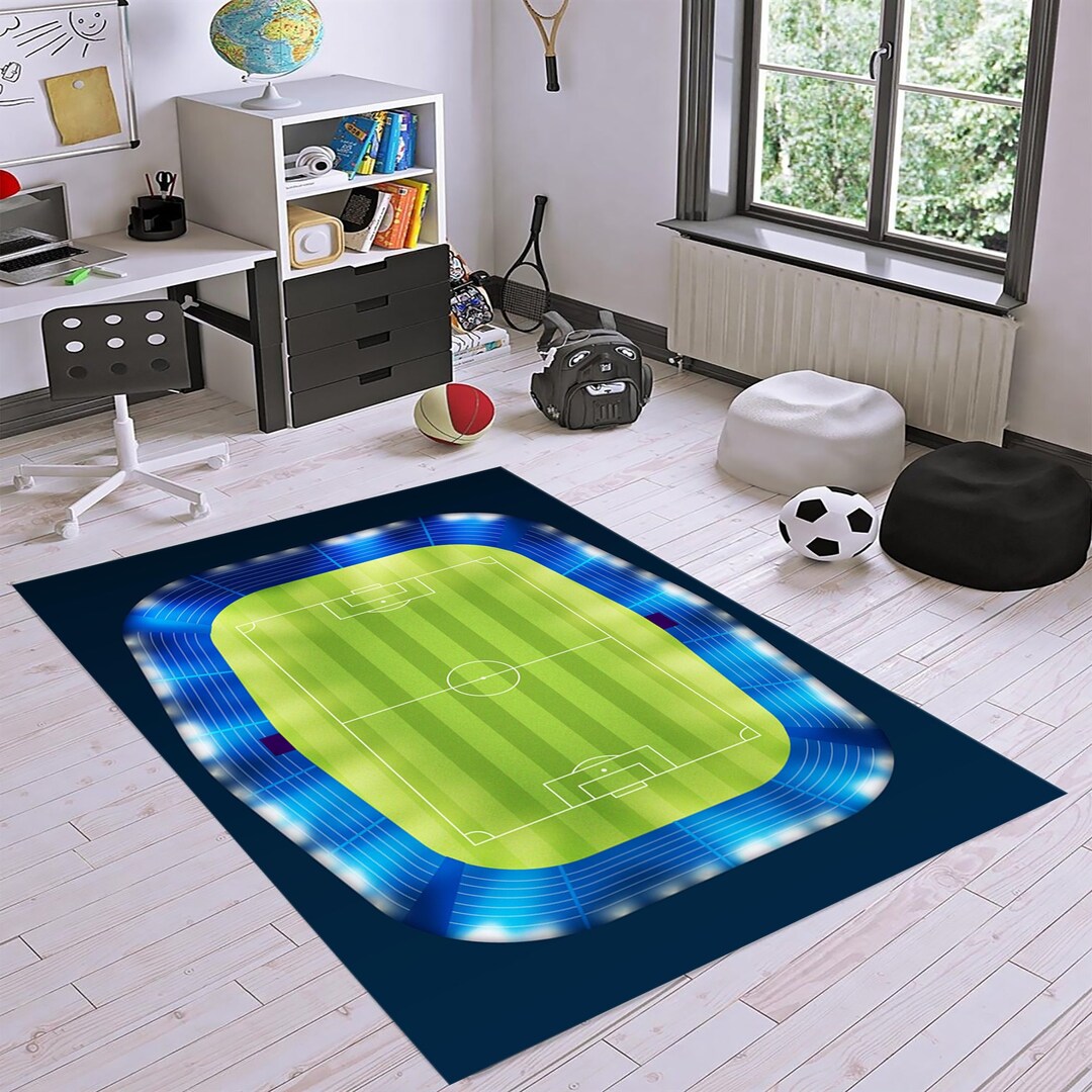 Football Field Mat,soccer Pitch Football Field, Floor Mat, Kids Play ...