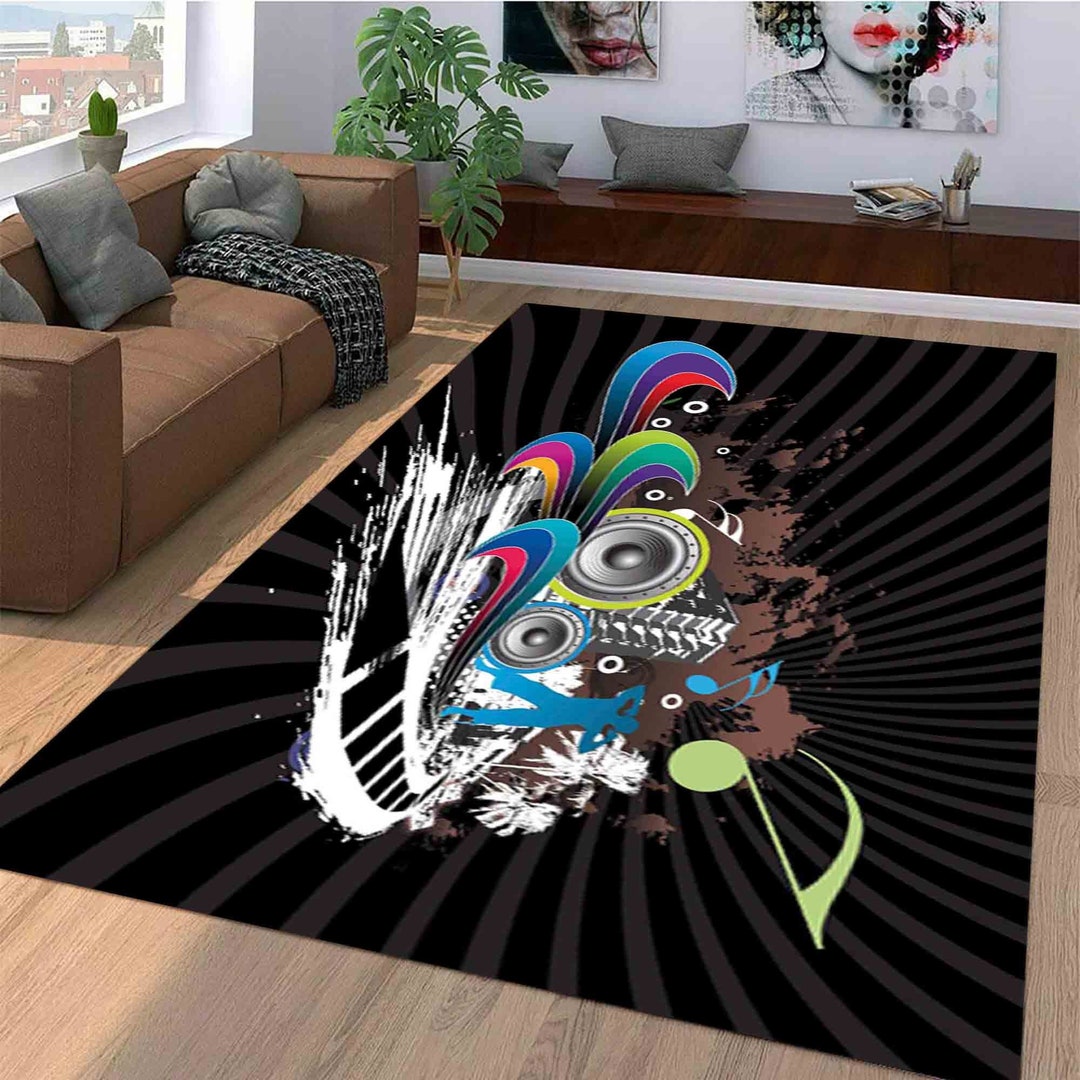 Music Room Décor Music Notes and Signs Area Rugs Music - Etsy