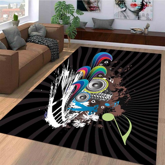Music Room Décor Music Notes and Signs Area Rugs Music - Etsy