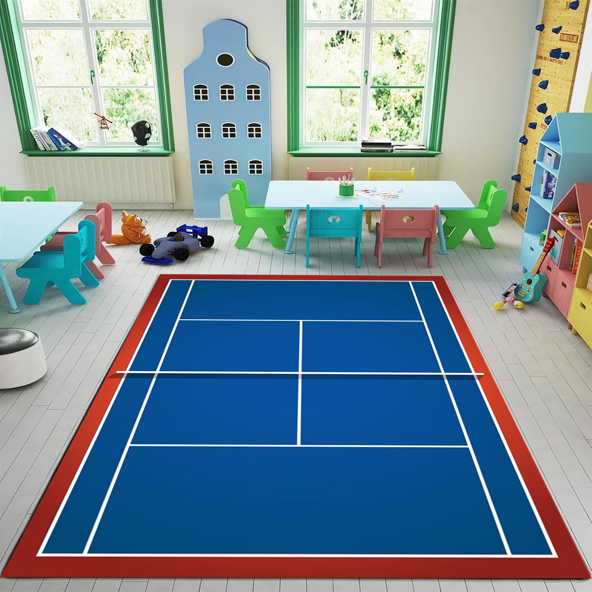 Tennis Court Outdoor Field Sport Exercises Sport Rug - Etsy
