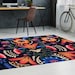 Mexican Ethnic Flower Pattern Rug Mexican Rug Ethnic - Etsy