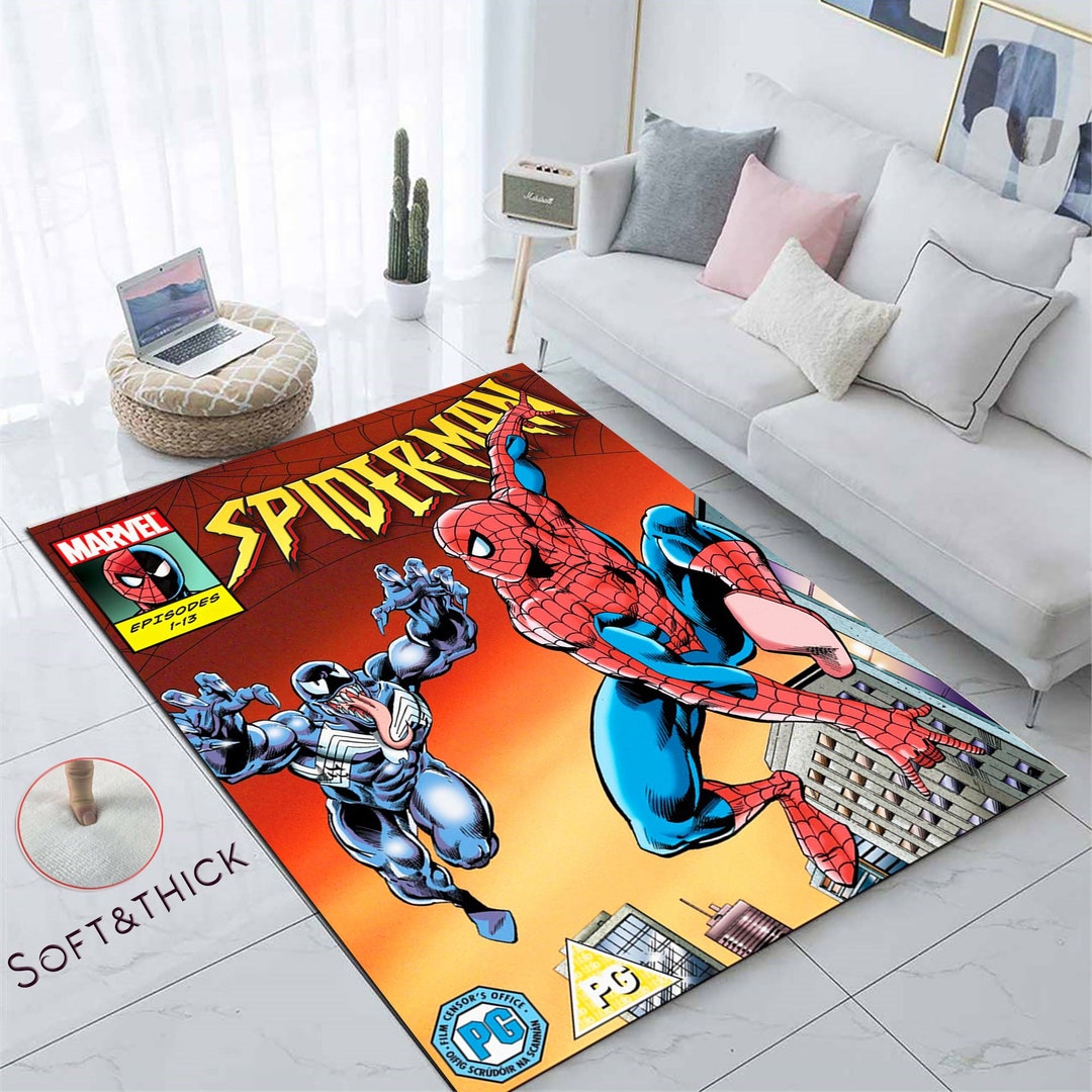 Legend, Spiderman, Comic Book, Kids Decor Rug, Decorative Rug, Rugs ...