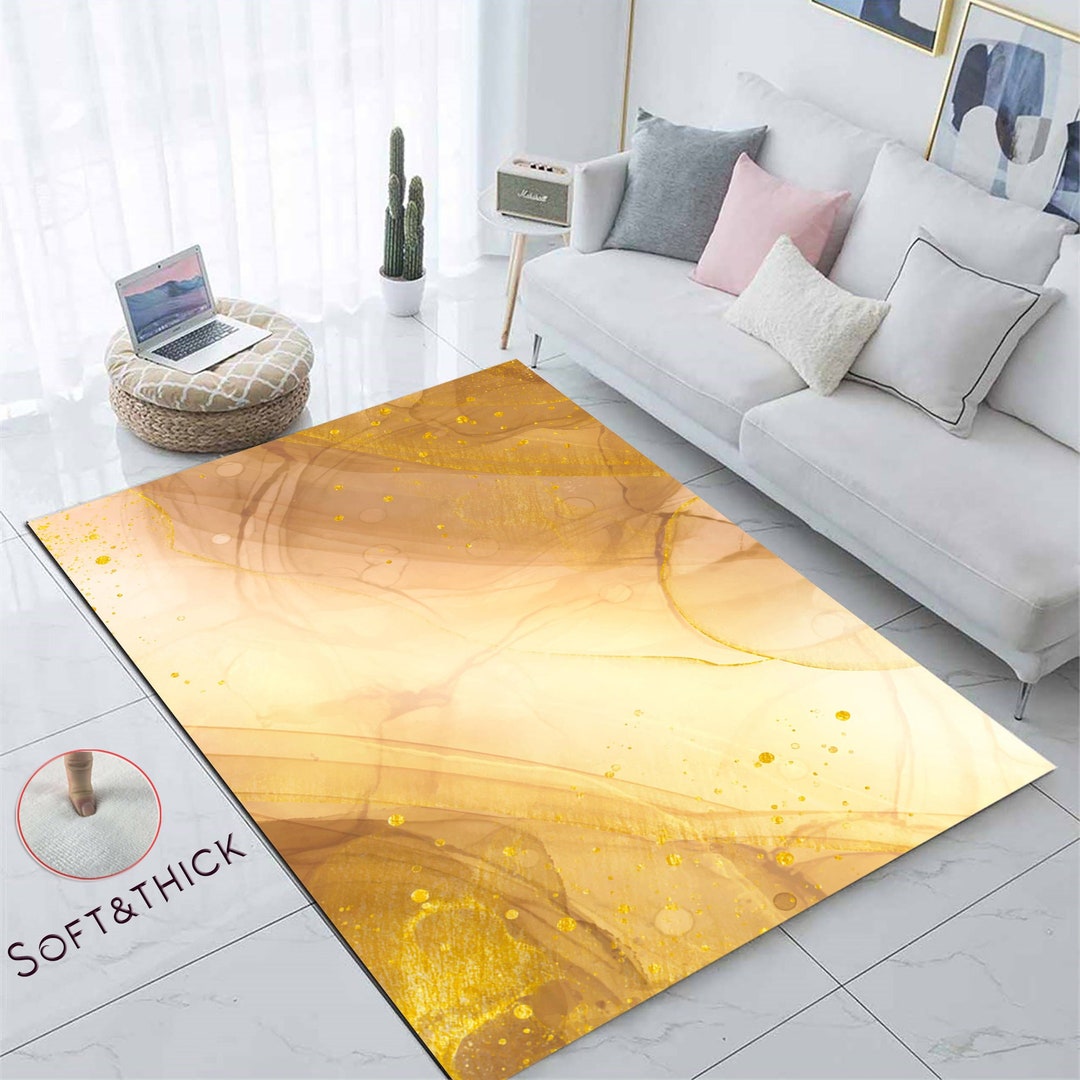 Elegant Abstract Gold, Shiny Rug, Marble Mat, Marble Rug, Gold Rug, Mat ...