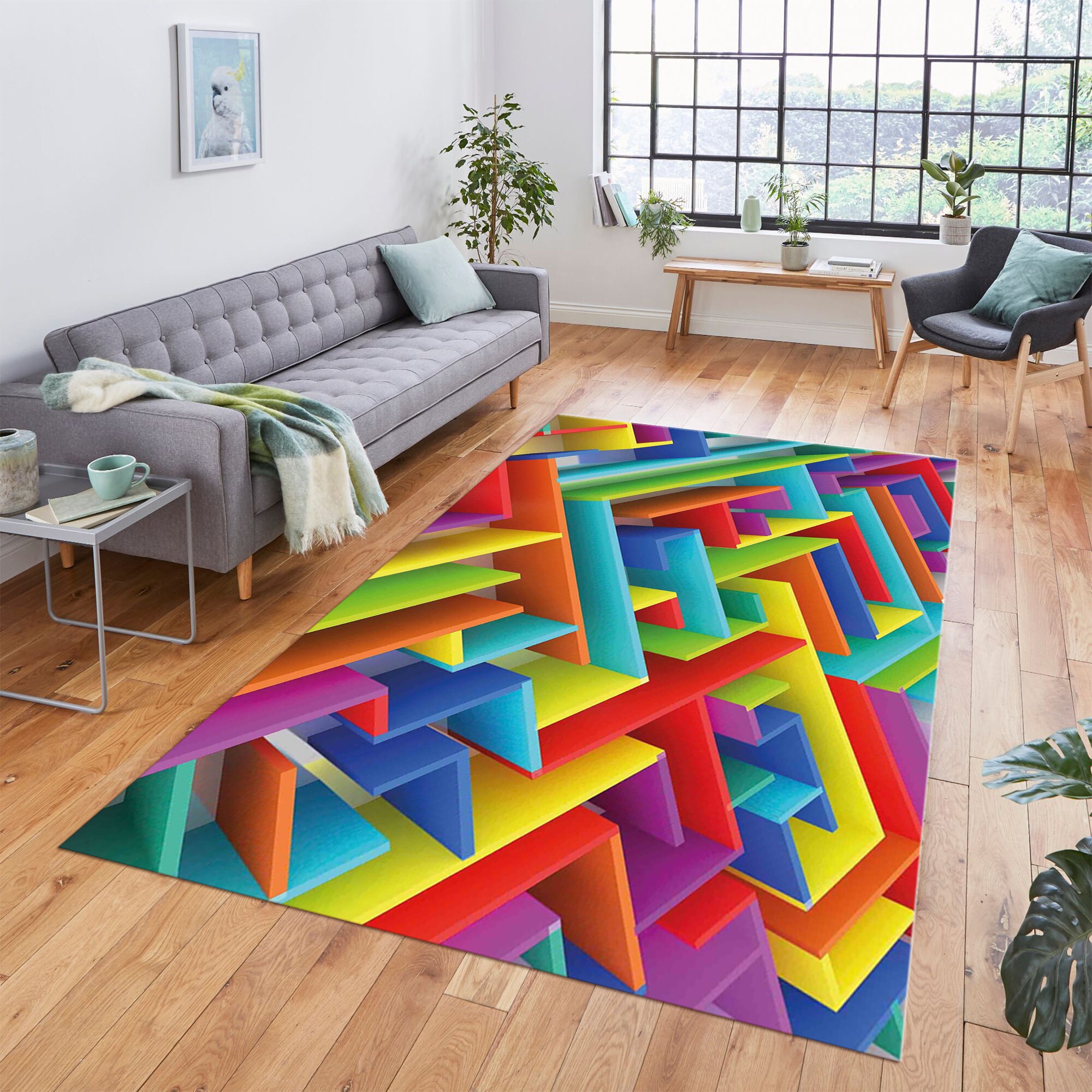 3D Maze Maze Colorful Maze Chair Mat Floor Mat Floor Mat - Etsy