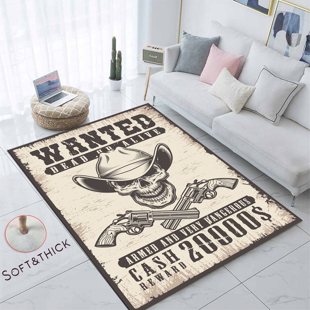 Wanted Poster Rug, Wanted Birthday Sign, Wanted Birthday Poster, Cowboy ...