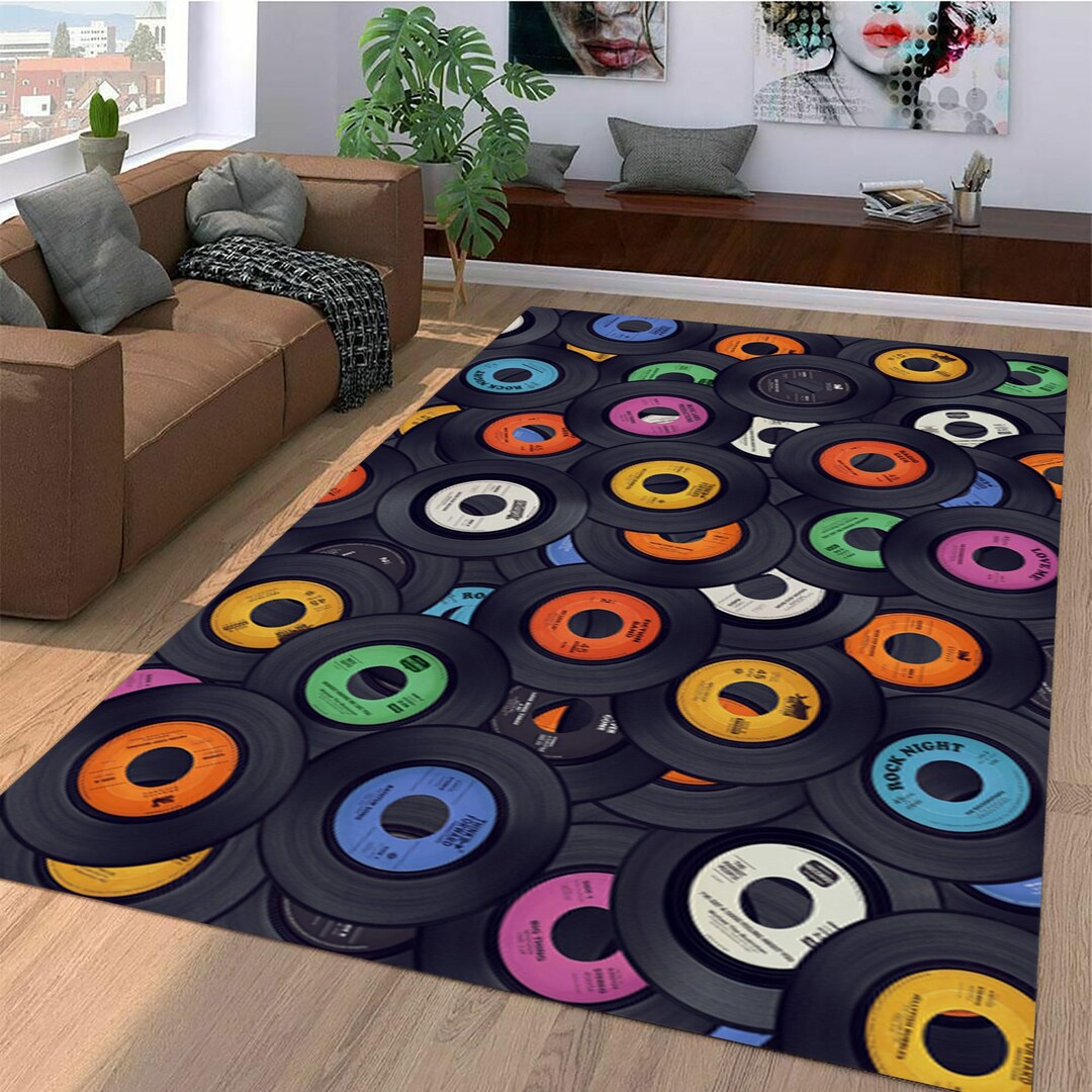 3D Records Rug Floor Rugs Record Pattern Rug Popular Rug - Etsy