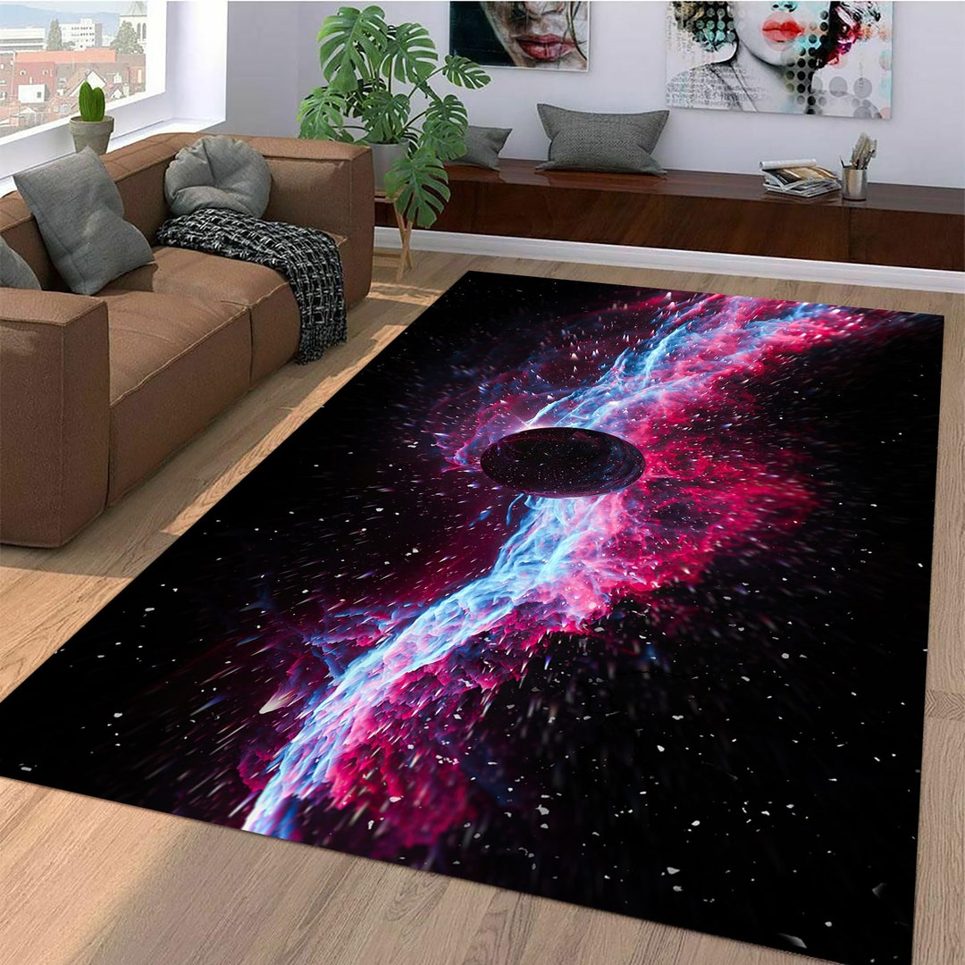 Scifi Black Hole, First Black Hole Rug, Abstract Rug, Space Rug, 3D ...