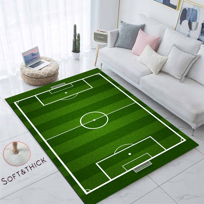 Green Soccer Field Football Field Gridiron Sport Rug Sport - Etsy
