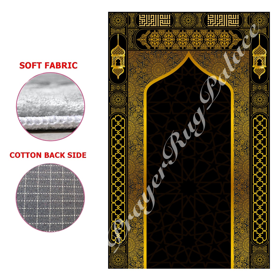 Kaaba Kiswah Rug Kaaba Kiswah Prayer Mat Sajjada Rug | Etsy