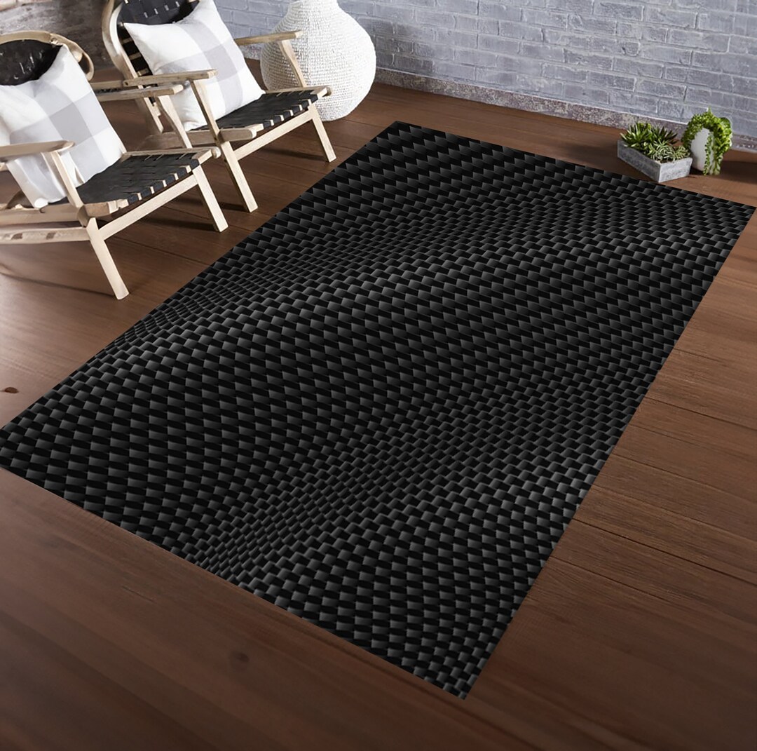 Outdoor Rug, Realistic, Carbon Fiber, Poolside Rugs, Gift for Boyfriend ...