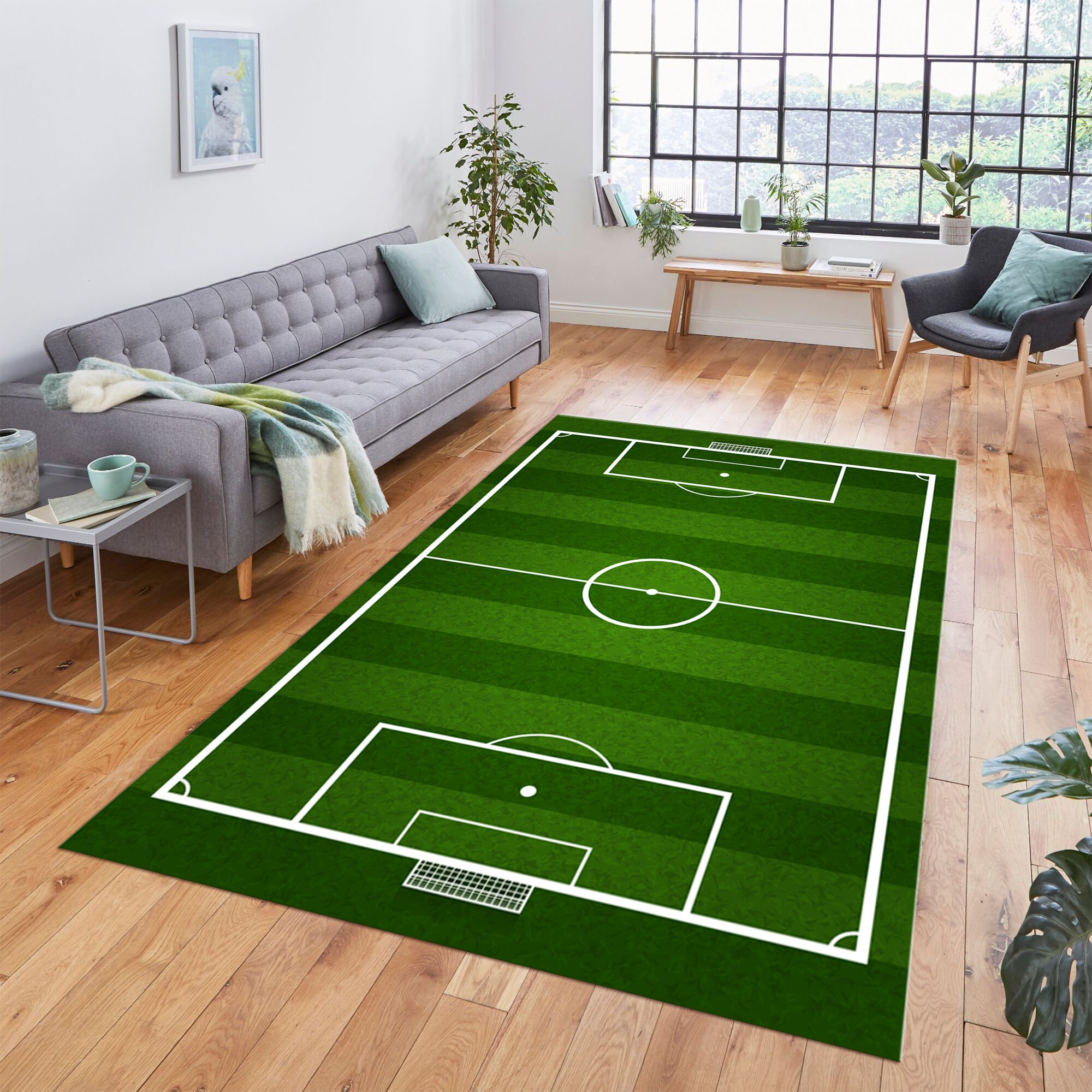 Green Soccer Field Football Field Gridiron Sport Rug Sport - Etsy