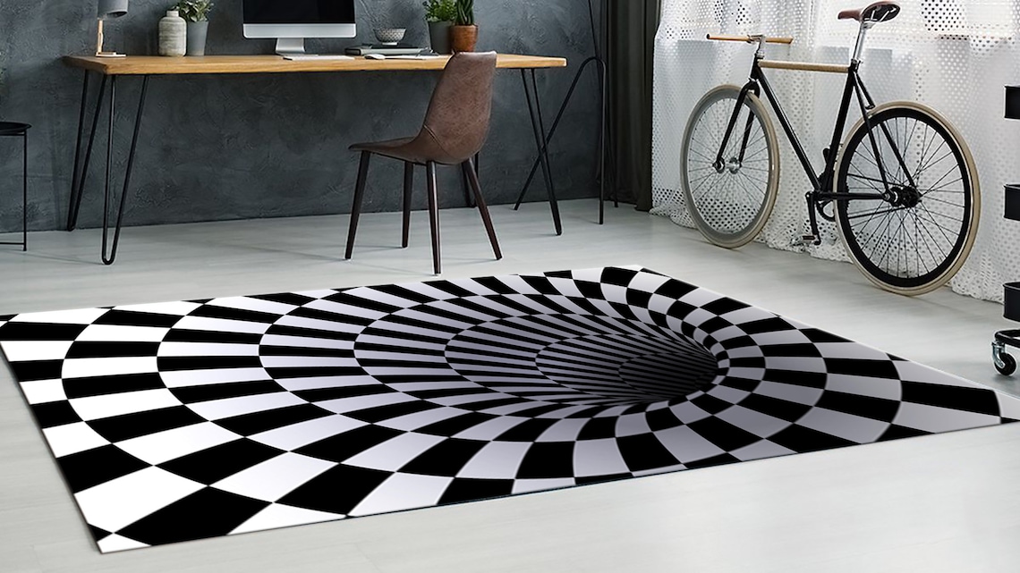 Optical Illusion Optical Illusion Rug Rectangular Floor Mat - Etsy