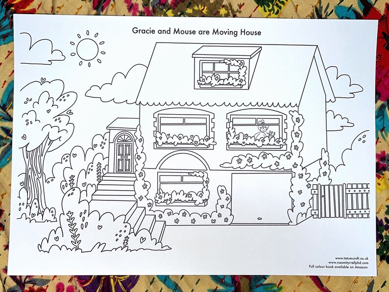 Digital Download Colouring Pages- Gracie and Mouse Are Moving House - Etsy