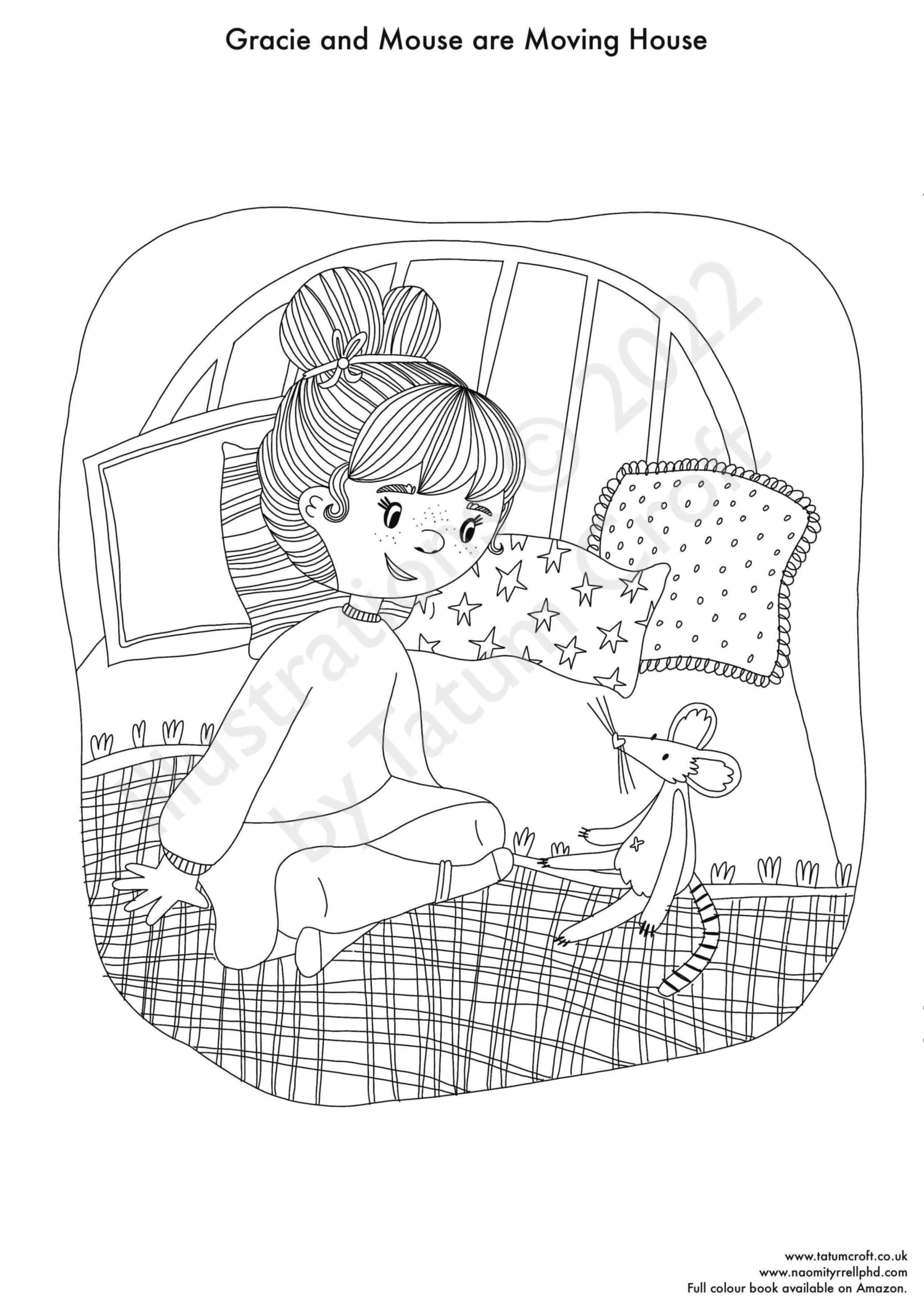 Digital Download Colouring Pages Gracie and Mouse Are Moving - Etsy UK
