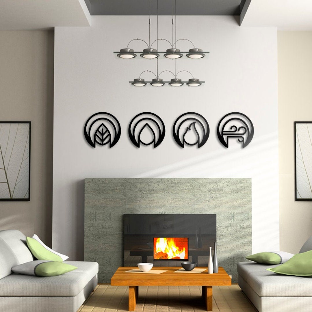 Four Elements Metal Wall Decor Singa Metal Wall Decor - Etsy