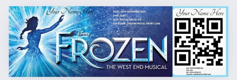 Frozen Theatre Ticket - Etsy