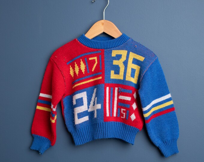 Vintage Primary Colour Sweater Size 2 - Etsy