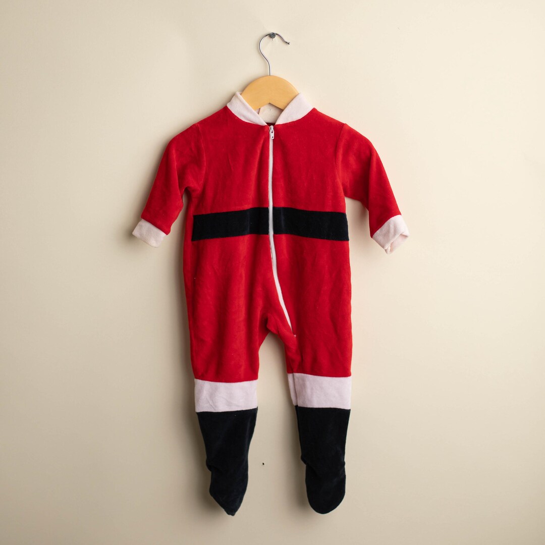 Vintage Baby Santa Sleeper Suit - Size 3 Months - Etsy