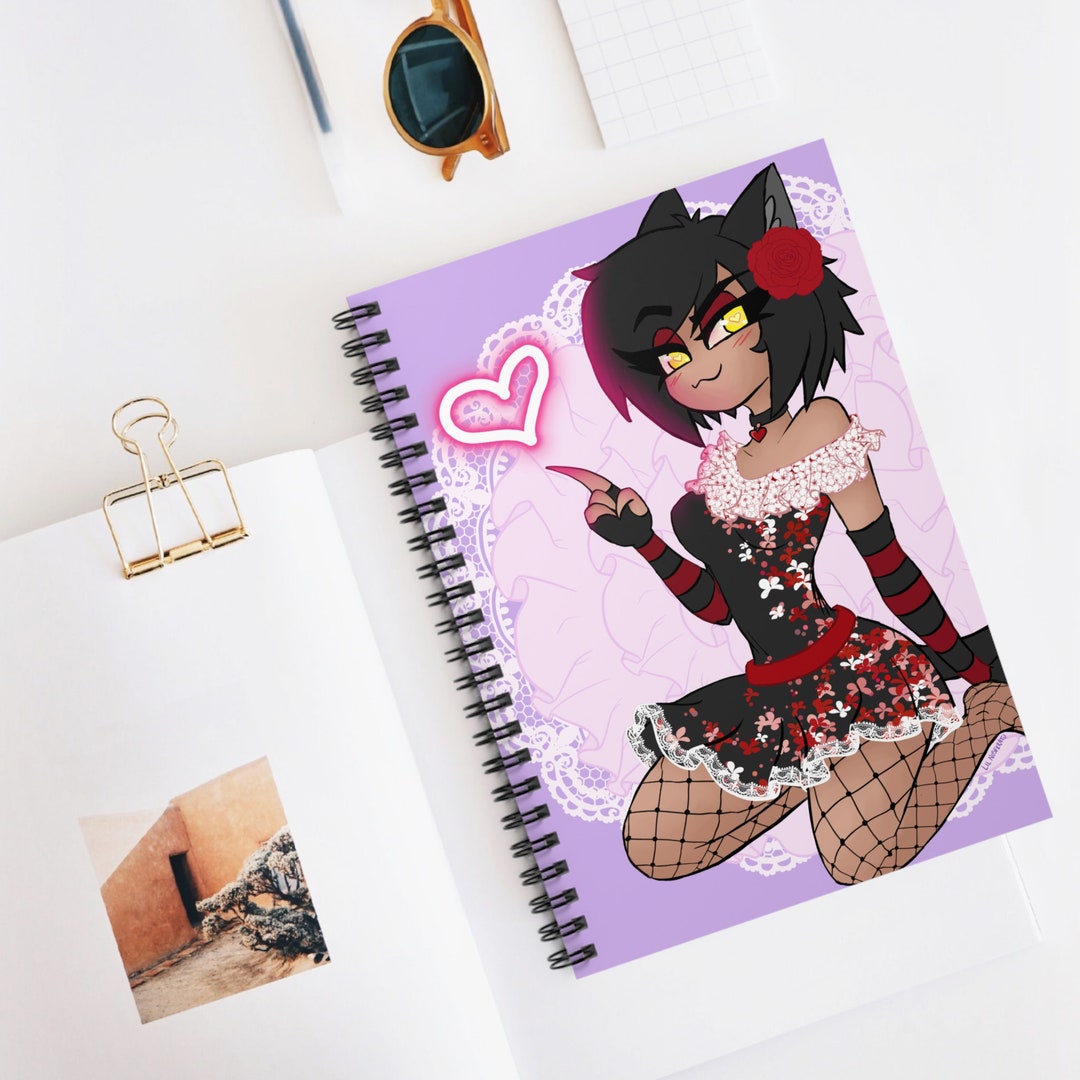 NEON HEART Spiral Notebook Kiara Nocturne Valentine Vibes by ...