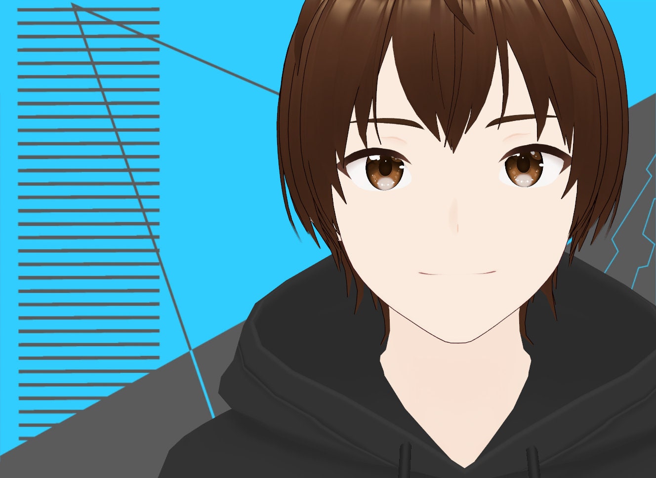 Premade VROID Model - Male Vtuber - VRM Ready to Use With Vseeface and ...