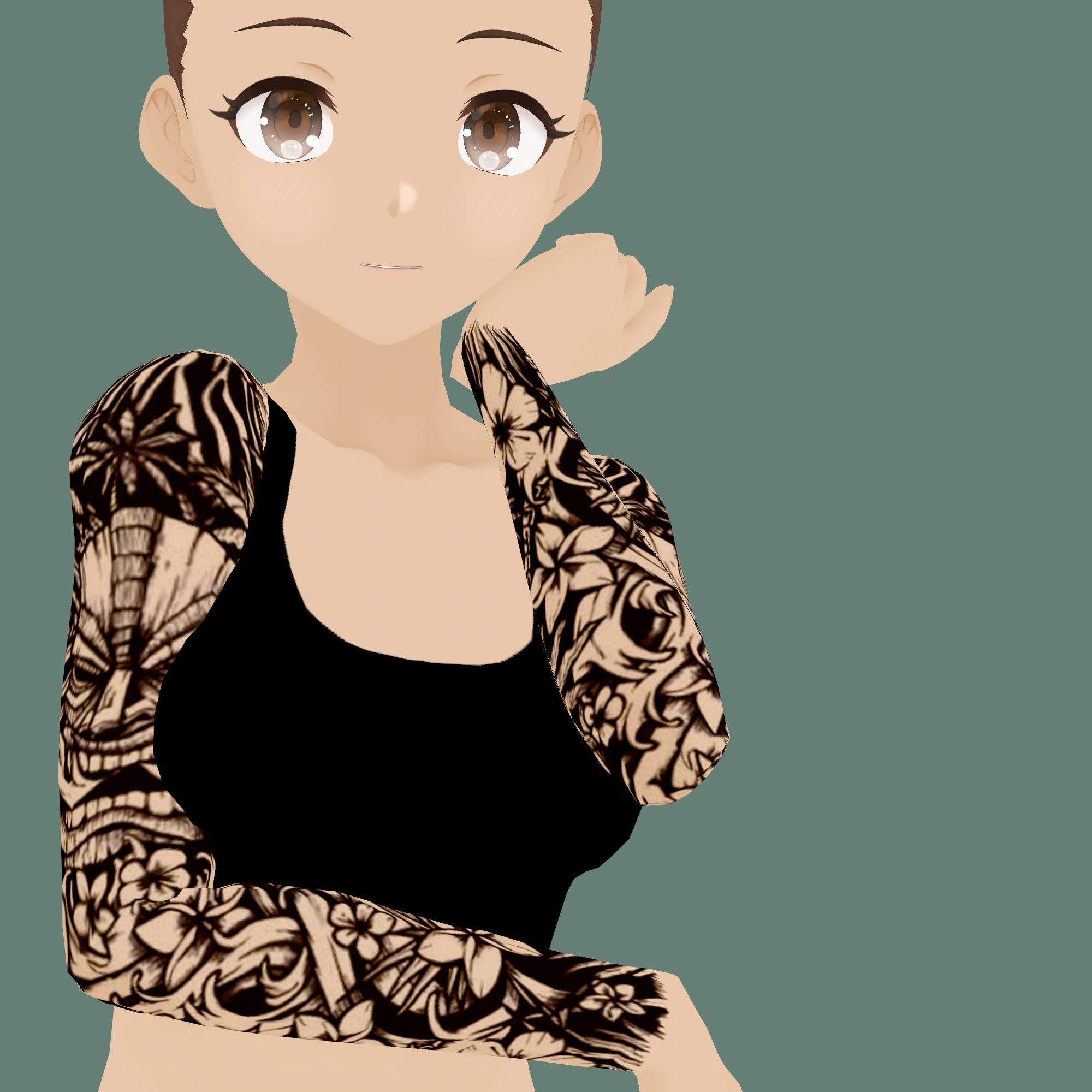 VROID Studio Volcano Tattoo Sleeve stable Version Body - Etsy