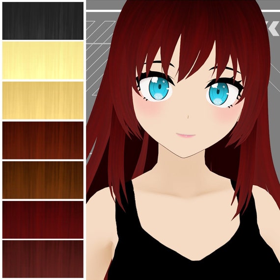 VROID TEXTURES Natural Hair Colors Texture Pack Hand Drawn - Etsy