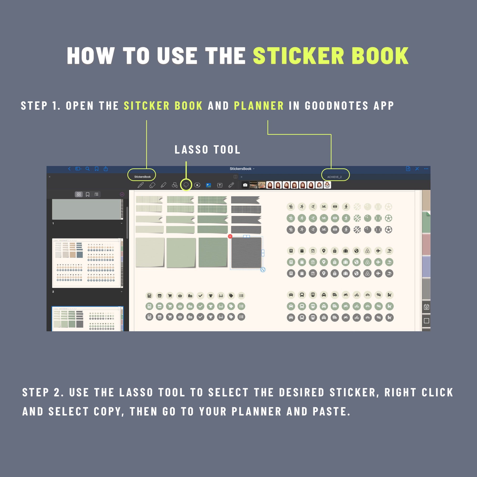 STICKER BOOK - 1000+ Pre_cropped Digital Stickers-transparent PNG ...