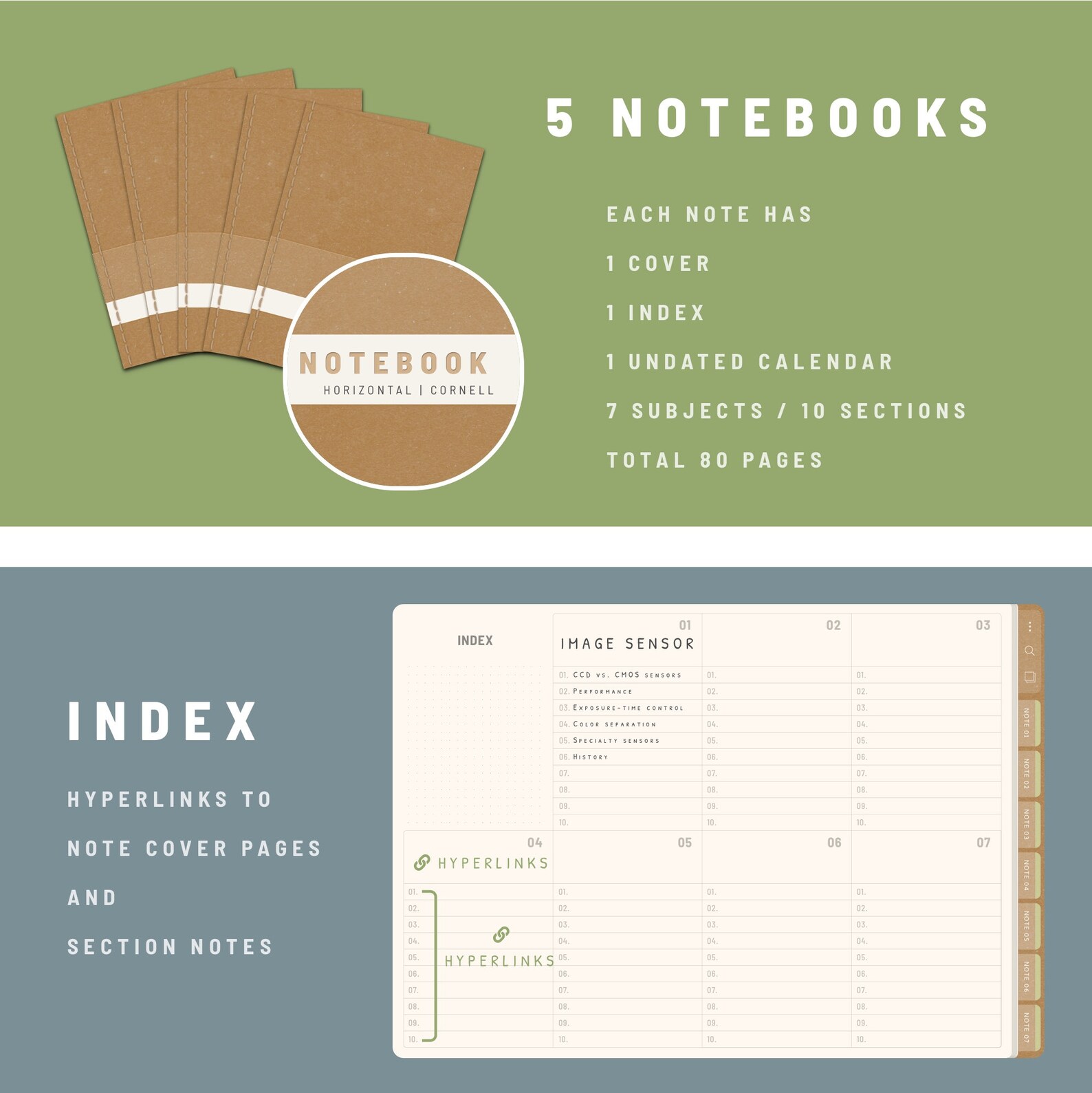 NOTEBOOK - Landscape 5 Digital Notebooks Bundle - Goodnotes and ...
