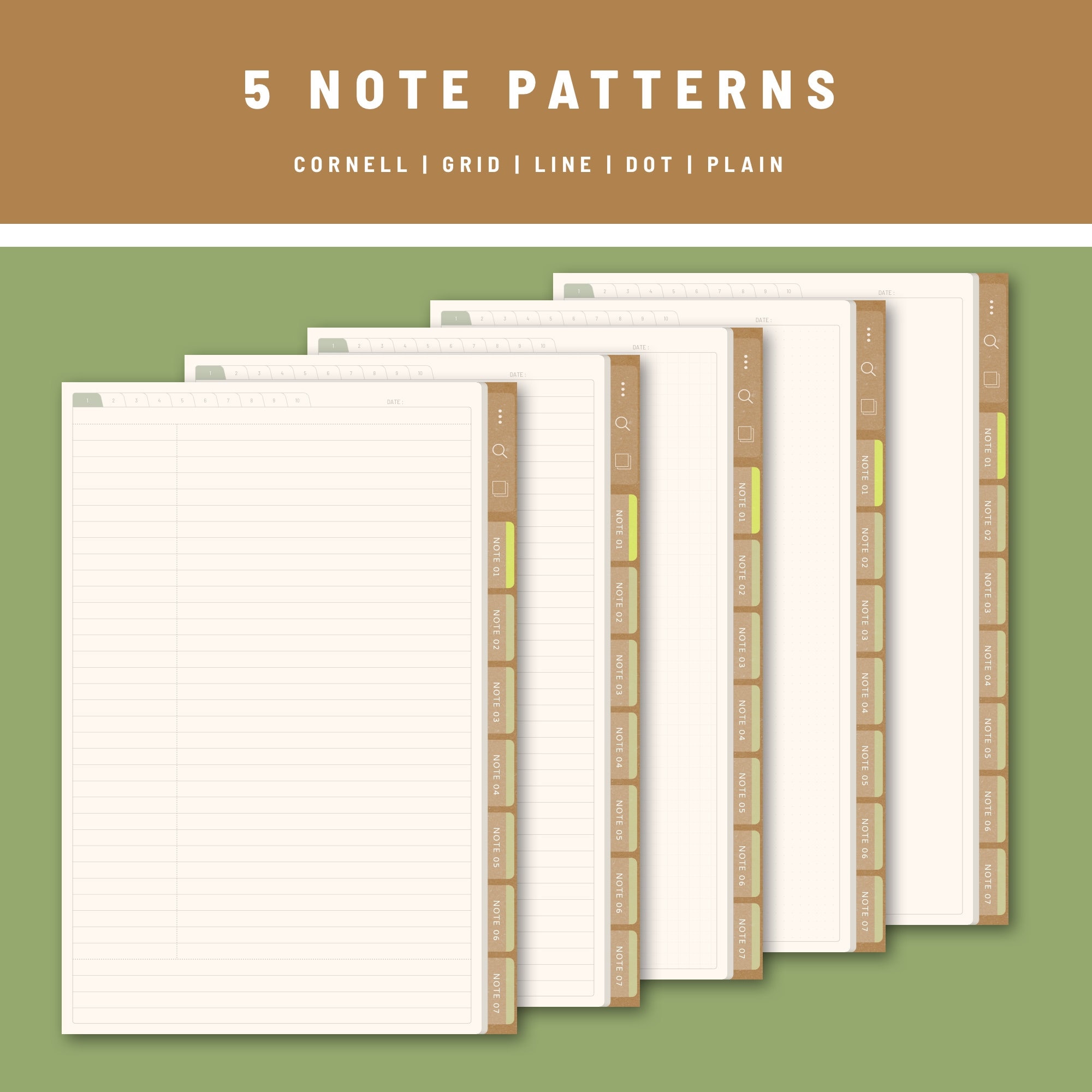 NOTEBOOK Portrait 5 Digital Notebooks Bundle Goodnotes and - Etsy UK