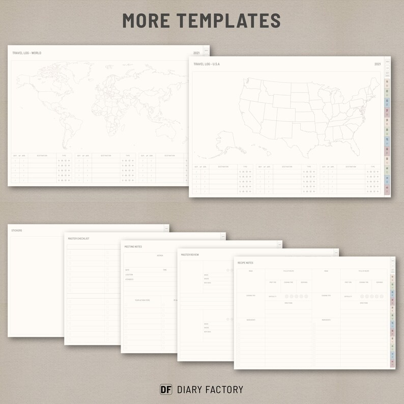 ACHIEVE Undated Digital Diary PDF lifetime Usage for - Etsy